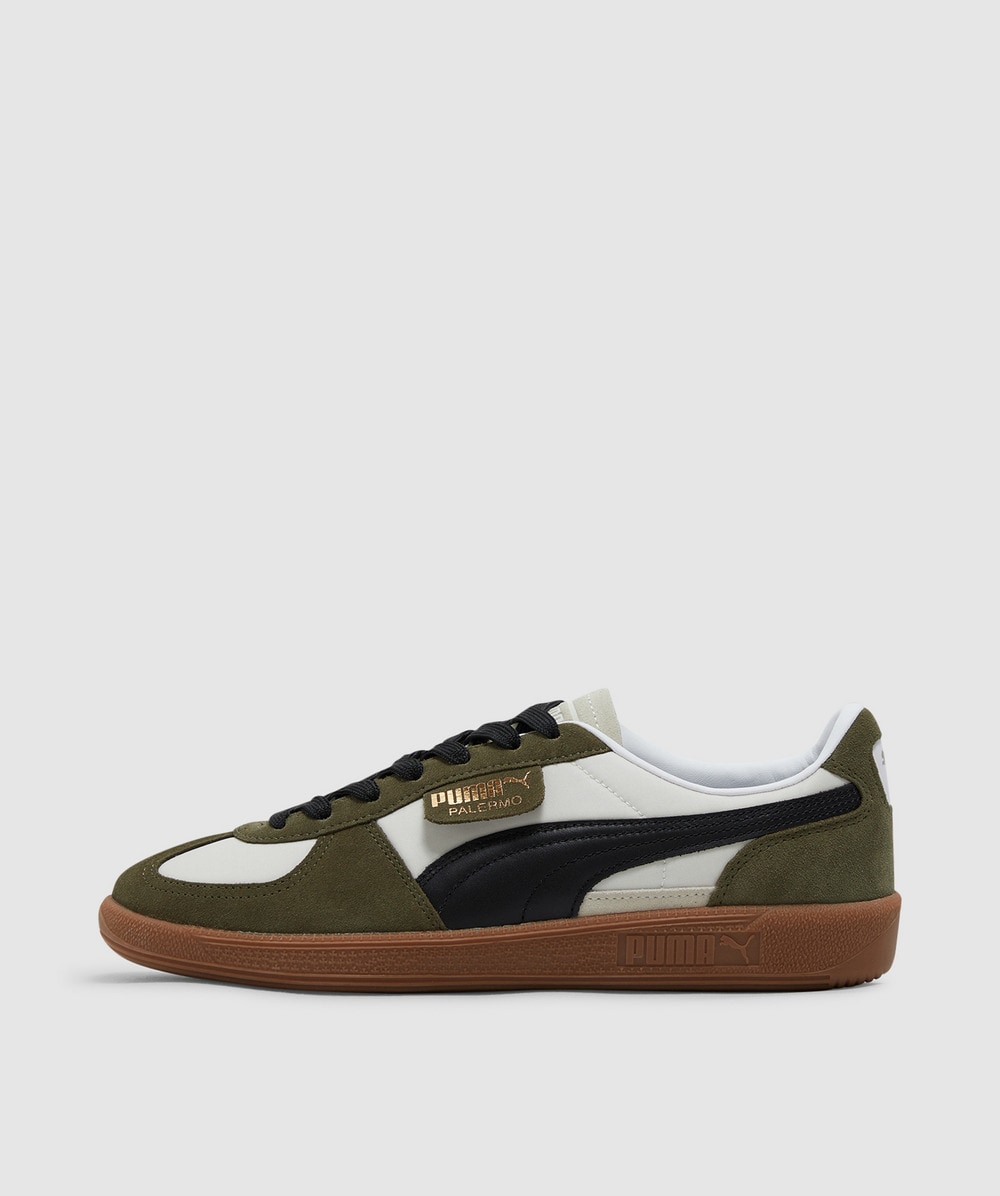 Puma olive green sneakers store